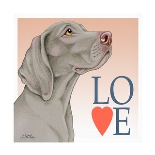 Tomoyo Pitcher 'Weimaraner Love' Canvas Art - Bed Bath & Beyond - 39537532