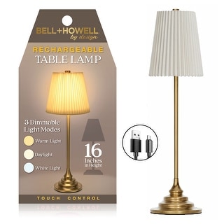 Bell + Howell Rechargeable Touch Control LED Table Lamp Cream 1 Piece ...