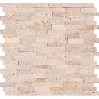 MSI SMOT-PNS-SF-6MM-T 12" x 12" Cladding Mosaic Sheet - Honed - Roman ...