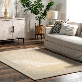 Nuloom Abtract Bordered Wool Area Rug. - Bed Bath & Beyond - 39582022
