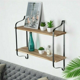 Floating Shelves Industrial Wall Storage Rack 2 Layer - Bed Bath ...