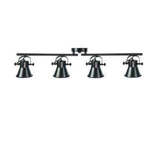 37'' 4 -Light Rail Lighting Track Kit with Dimmable and Adjustable Head ...