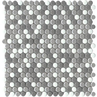 Emser Tile Confetti II - 12" x 12" Circle Penny Mosaic Floor and Wall ...
