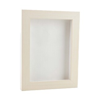 18x24 Shadow Box Frame White Washed Wood | 3/4" Usable Display Depth ...
