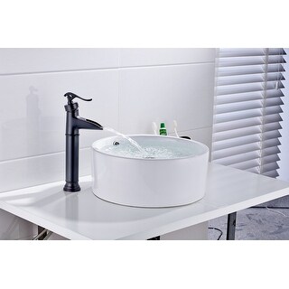 ORB Waterfall Single Hole Bathroom Iron Faucet - Bed Bath & Beyond ...
