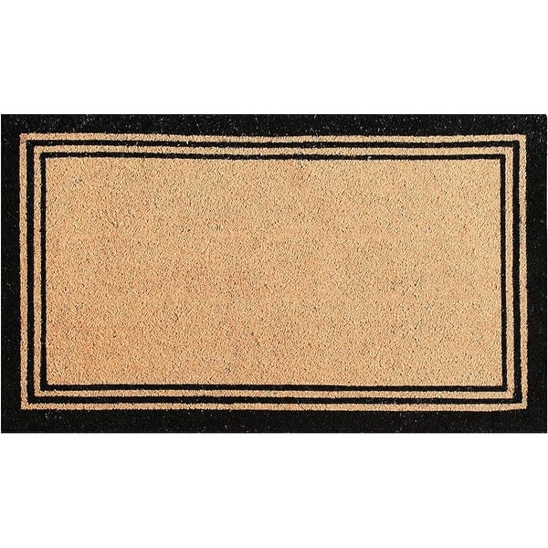 A1 Home Collections Natural Coir Doormat With Classic Border Heavy Duty ...