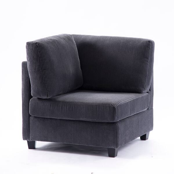 L-Shape Sectional Sofa Velvet Fabric Convertible Multi-person Couch ...