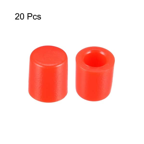 20Pcs 3.3mm Hole Dia Tactile Switch Caps Cover Keycaps Red for 6x6 ...