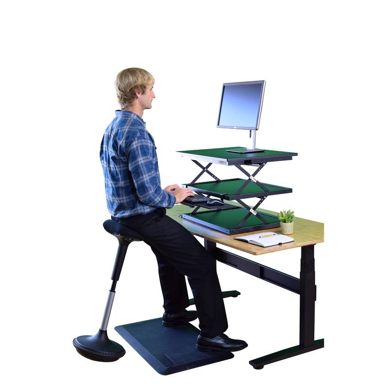 Black Tall Triangle Seat Swivel Active Balance Chair - Overstock - 35453895