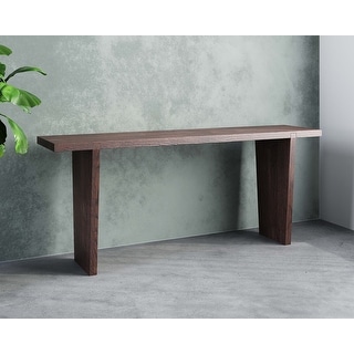 Rye Studio Minimalist Wood Console Table in Smoked Oak Stain - Bed Bath ...