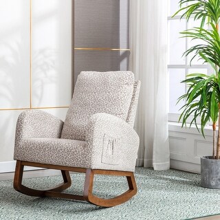 Modern Comfortable Rocking Chair Living Room Chair, Solid Wood Rocking ...