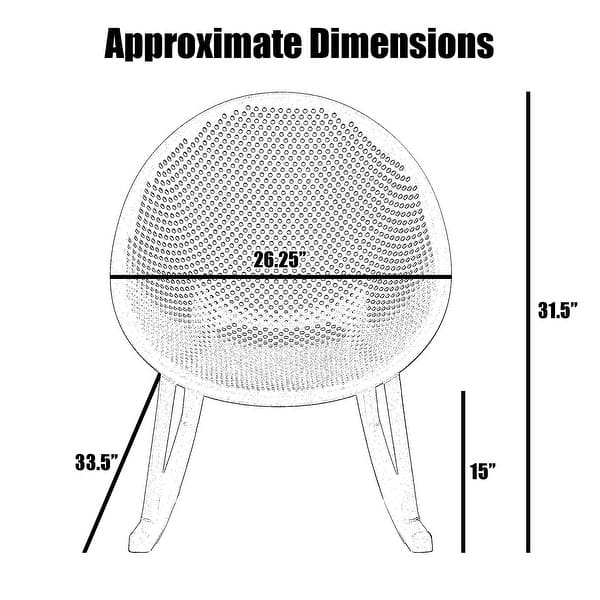 Contemporary Modern Plastic Rocking Lounge Chair Plastic Legs with ...