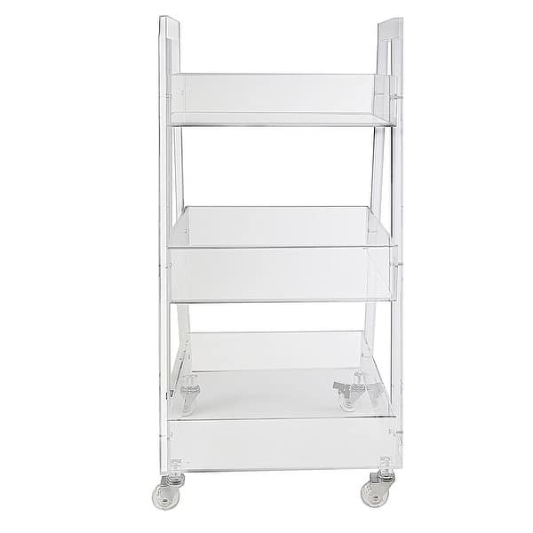 DesignStyles 3 Tier Rolling Acrylic Cart - 14" x 16.5" x 33.5" - Bed ...