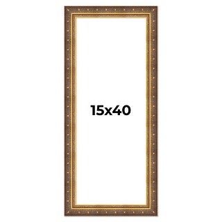 15x40 Frame Vintage Gold Solid Wood Picture Frame | 2.5 Inch Moulding ...