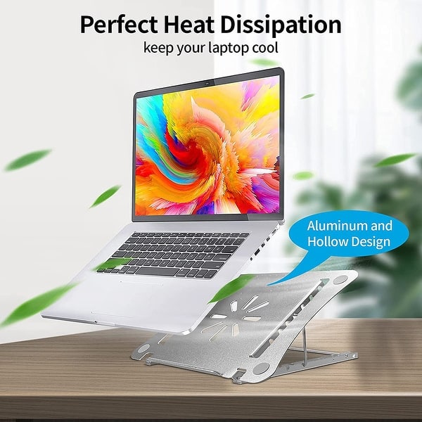 Adjustable Laptop Stand -Aluminum Computer Stand Foldable Lift Bracket ...