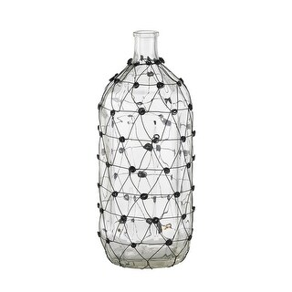 Wire Wrapped Glass Vase - 18" - Clear and Black - Bed Bath & Beyond ...