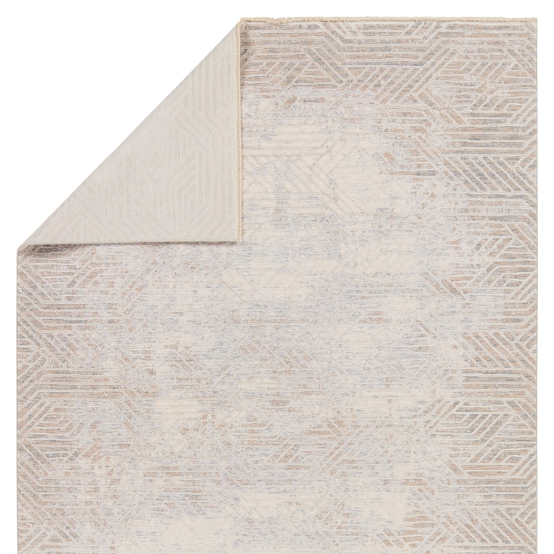 Pilar Geometric Tan/ Gray Area Rug - Overstock - 36755261