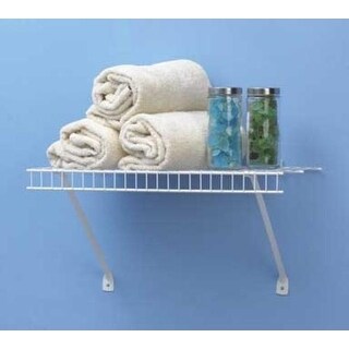 Rubbermaid 5210RM Linen Shelf Kit, 24"L x 12"D, White - Bed Bath ...