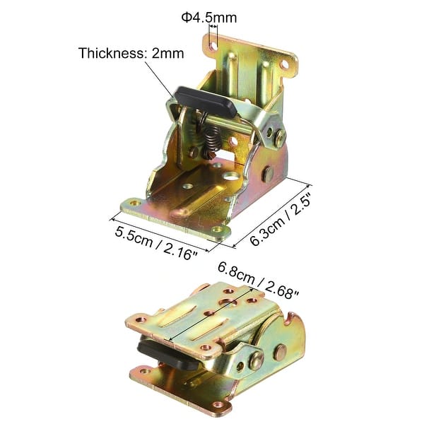 2pcs Locking Folding Table Chair Leg Brackets Hinge Self Lock Hinges ...
