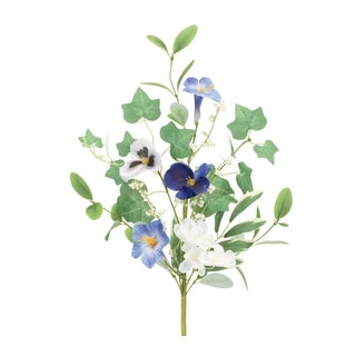 Mixed Petunia Pansy Spray (Set of 6) - Blue Green - Bed Bath & Beyond ...
