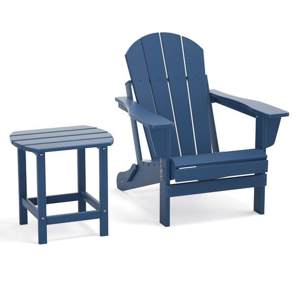 Adirondack Outdoor Side Table, HDPE Plastic End Tables for Patio ...