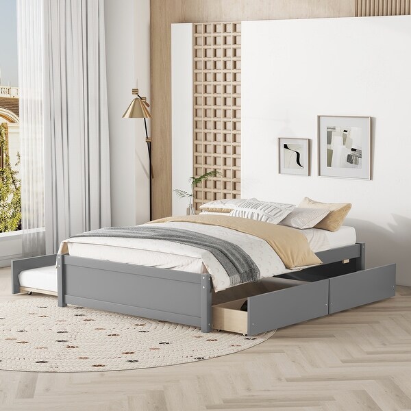 Alden platform bed with storage drawers store