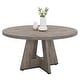 47 Inch Round Dining Table for 4, Wood Farmhouse Dinner Dinning Table ...