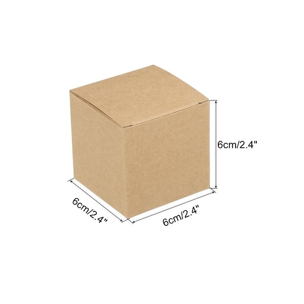 Paper Cardboard Boxes Gift Paper Box Brown 2.4x2.4x2.4 Inch for Gift ...