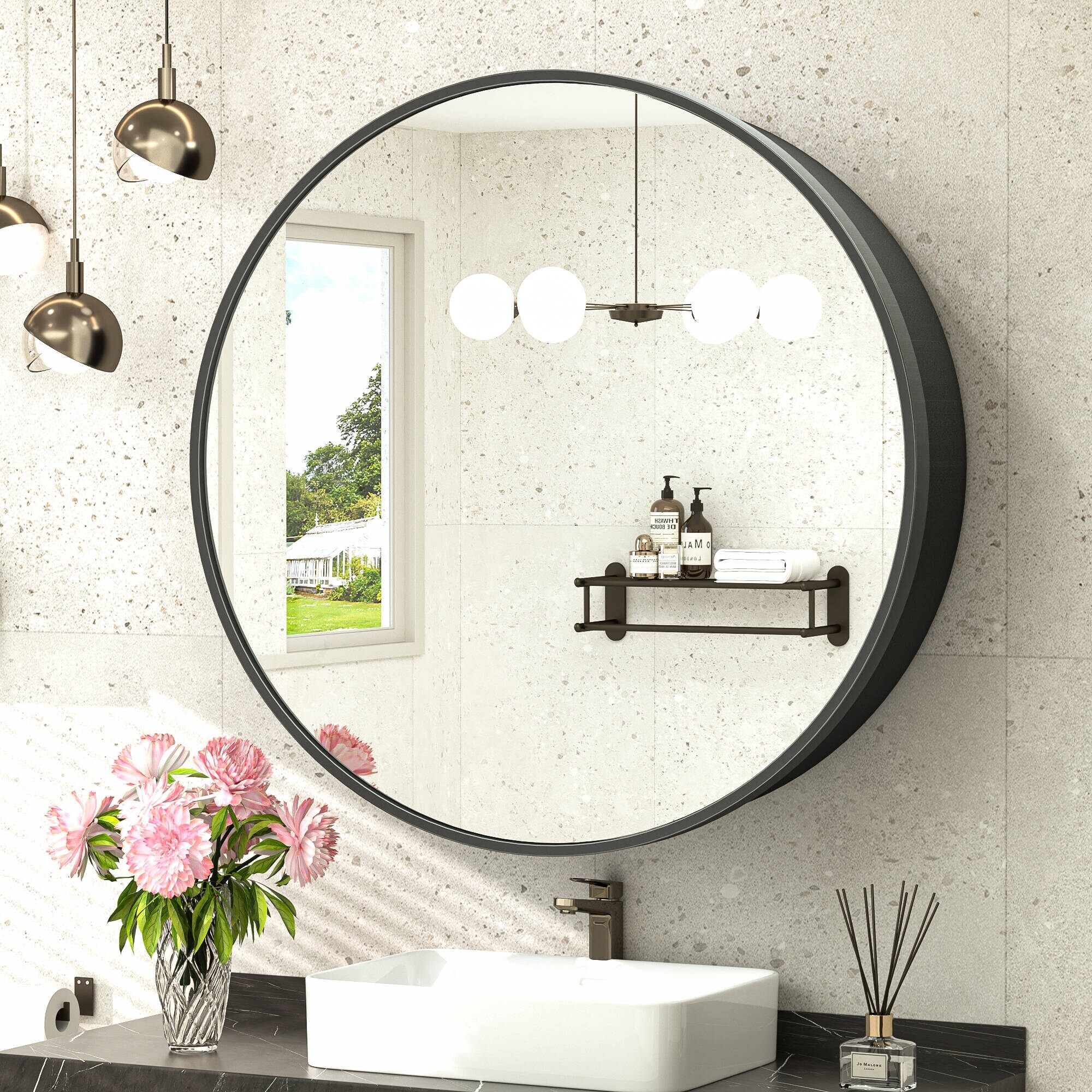 TokeShimi Round Medicine Cabinet with Mirror for Vanity Bed Bath Beyond 40297336