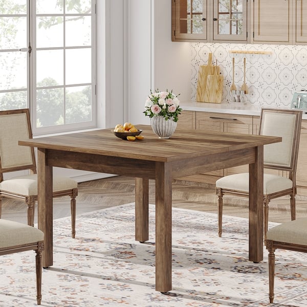 rustic square dining table