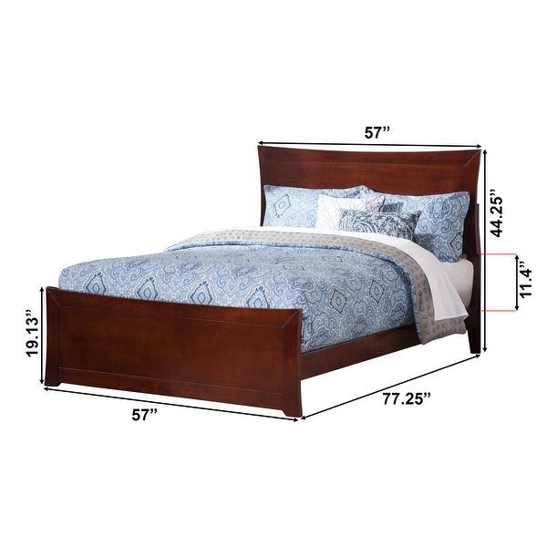 Metro Queen Platform Bed with Matching Footboard in Walnut - Bed Bath ...
