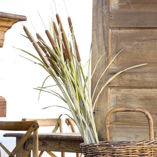 Crafted Cattail Stem Collection - 18"L x 18"W x 63"H - Bed Bath ...