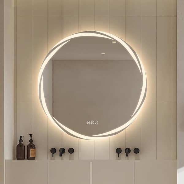 Waterproof Anti Fog LED Bathroom Mirror With Touch Button - On Sale ...