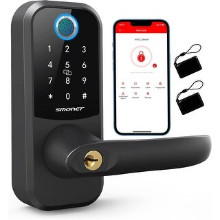 Fingerprint Door Lock, SMONET Keyless Entry Door Lock with Keypad ...