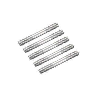 304 Stainless Steel Push Rod Double End Threaded Rod, 5pcs - Silver ...