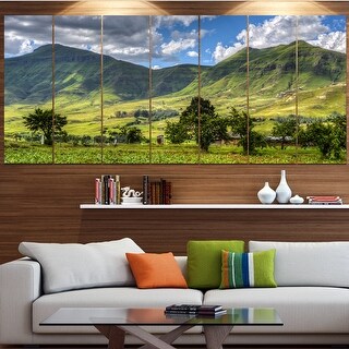Designart "Lesotho Mountains Panorama" Landscape Wall Artwork - Bed ...