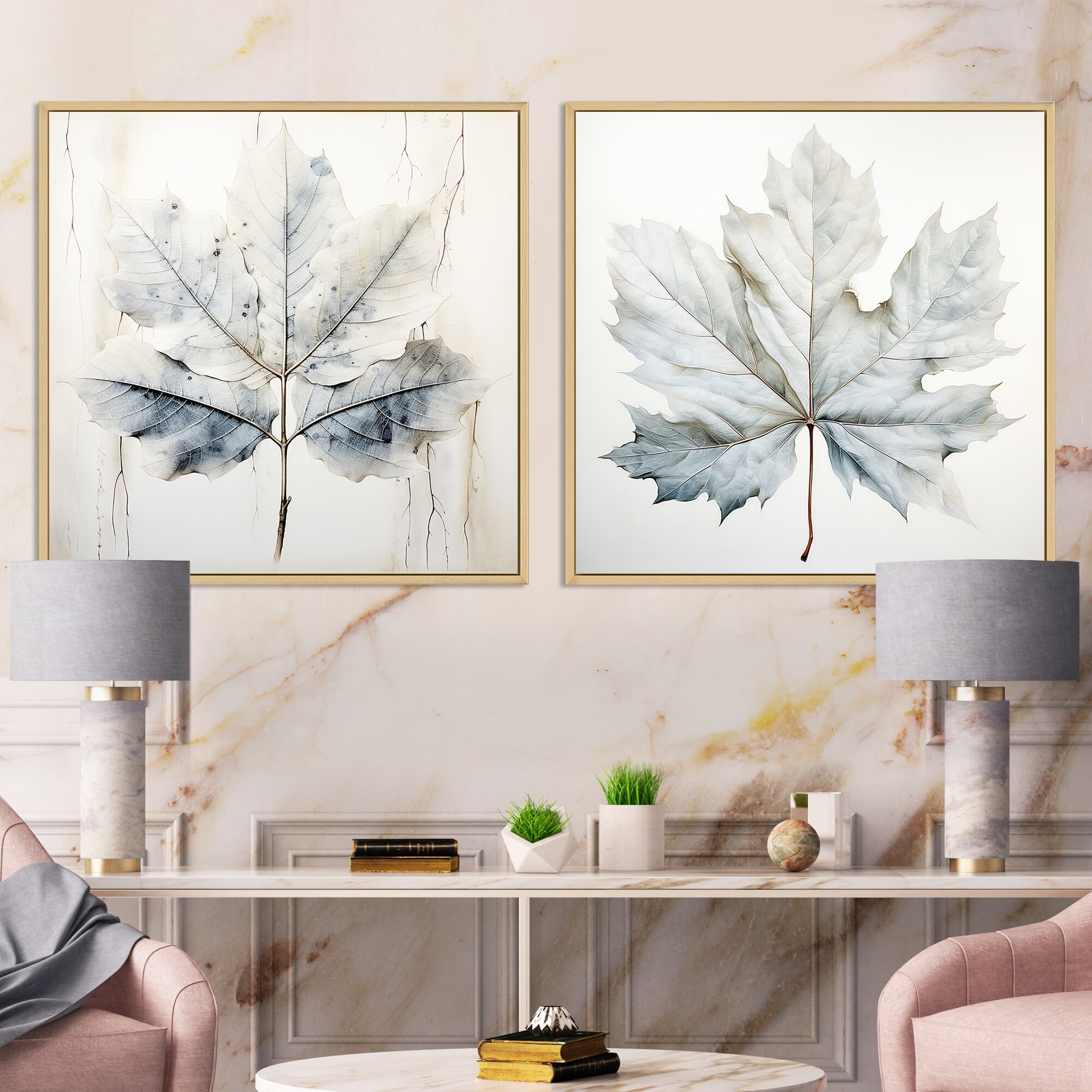 leaf framed wall art