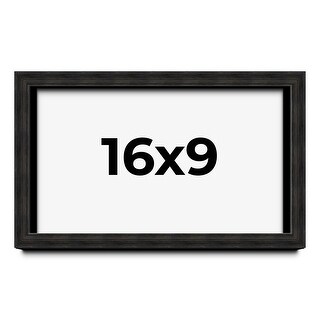 16x9 Shadow Box Black Rustic Barnwood Display Frame | 1.125 Inch Deep ...