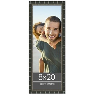 8x20 Bamboo Black Complete Wood Picture Frame with UV Acrylic, Foam ...