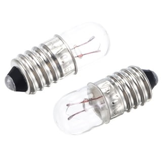 50Pcs E10 Screw Base Bulbs DC 6.3V Mini Miniature Lights, Warm Yellow ...