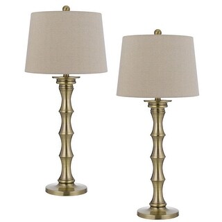Noah 32 Inch Accent Table Lamp Set of 2, Turned Pedestal - 32 H x 14 W ...
