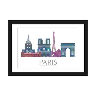 iCanvas "Paris Skyline Coloured Buildings" by Fab Funky - Bed Bath ...