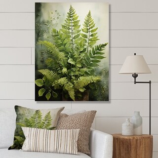 Designart "Ferns Plant Timeless Elegance IV" Ferns Wall Decor - Bed ...