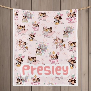 Custom Mickey Minnie Mouse Throw Blanket, Personalized Name Blanket for ...