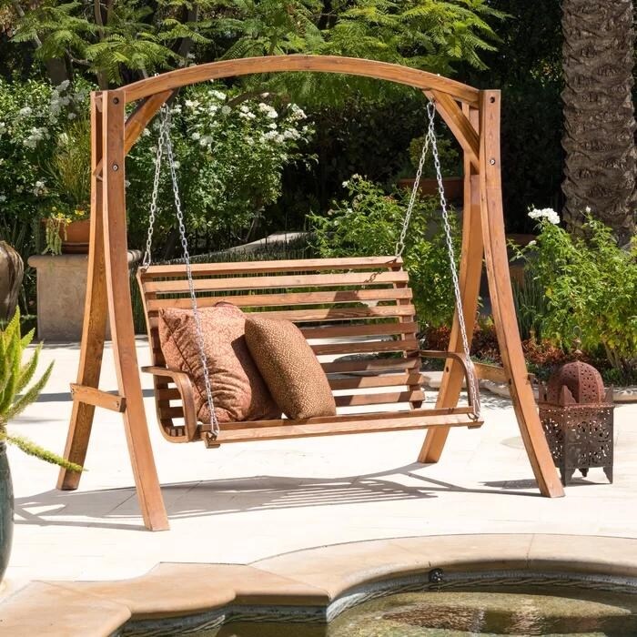Outdoor swinging loveseat store