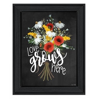 Love Grows Here 6 Black Framed Print Wall Art - Bed Bath & Beyond ...