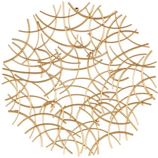 Metal Abstract Overlapping Curved Sticks Home Wall Decor - Gold - Roche ...