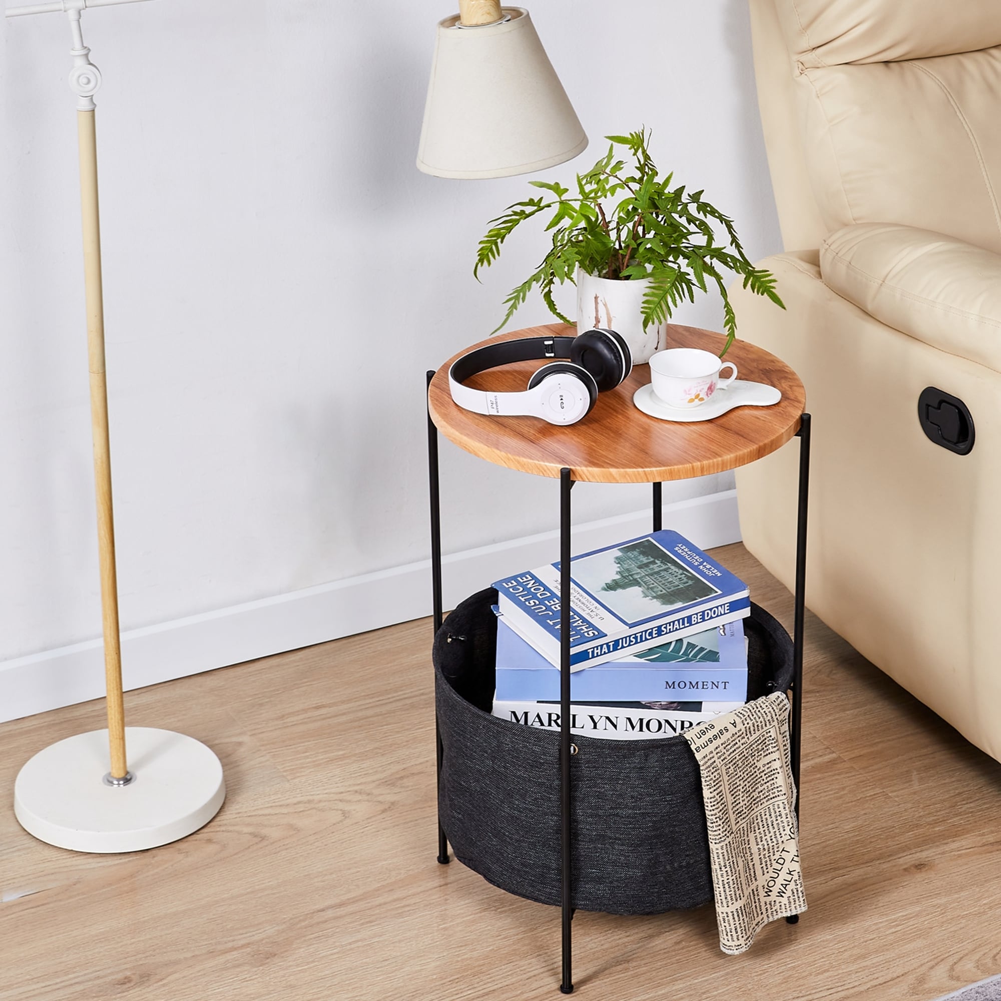 Wire basket nightstand store