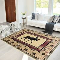 HR Rustic Lodge Cabin Area Rug with Geometric Design Nature and ...