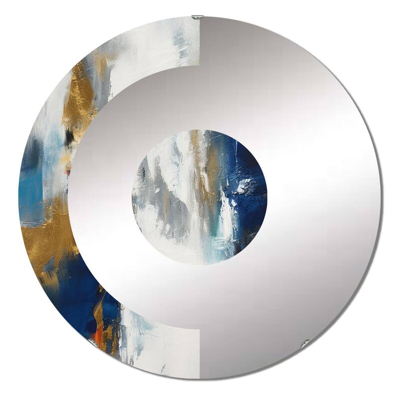 Designart "Deep Knowing Abstract In Royal Blue And Gold II" - Modern ...
